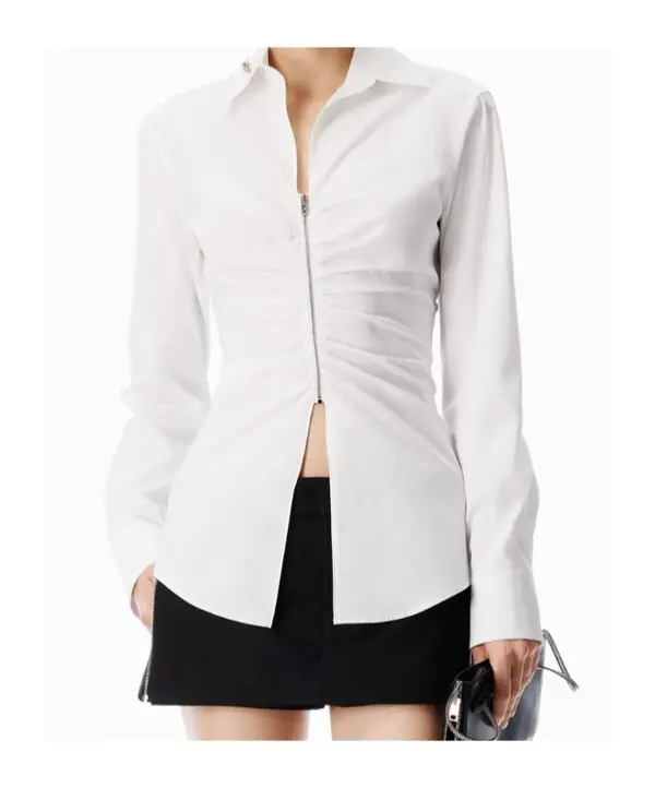 Alexander Wang Gathered Bust Shirt - White