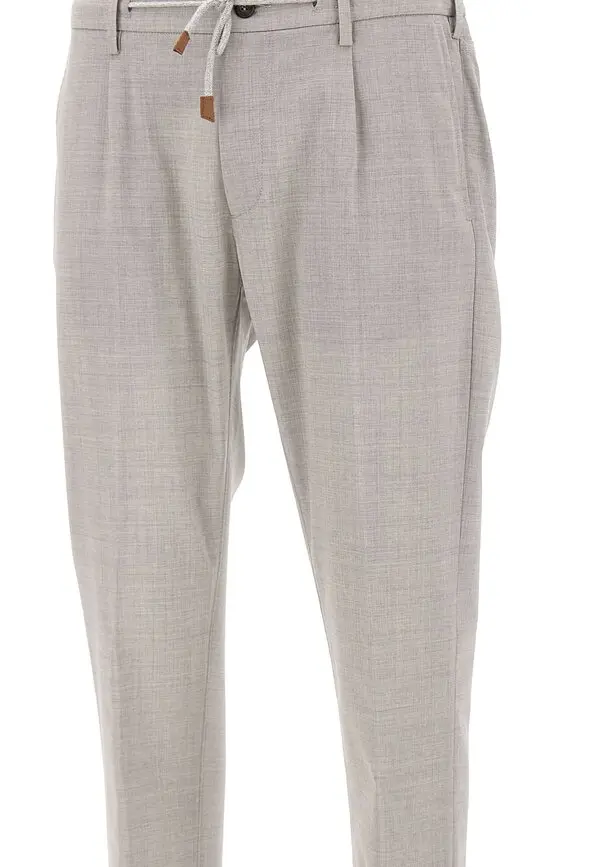 Eleventy Tailored Drawstring Pants - Gray