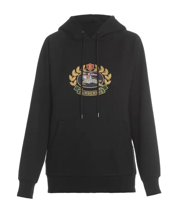 Burberry Embroidered Logo Hooded Hoodie