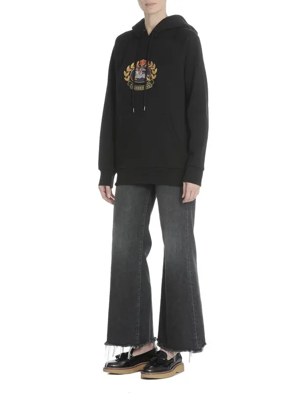 Burberry Embroidered Logo Hooded Hoodie