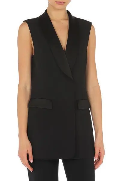 Alberta Ferretti Lapel Pocket Vest