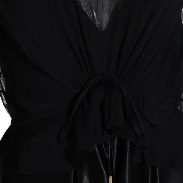 Alberta Ferretti Ruched V-neck Dress