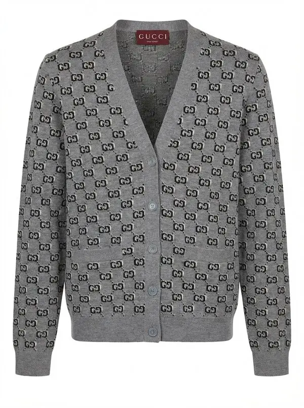 Gucci Gg Shadow Jacquard Cardigan