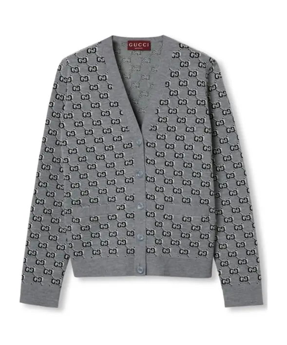 Gucci Gg Shadow Jacquard Cardigan