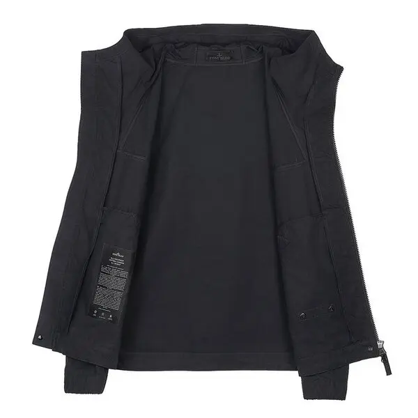 Stone Island Logo Patch Zip-up Hooded Jacket