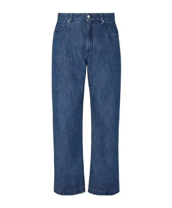 Fendi High Waisted Straight Leg Jeans - Blue