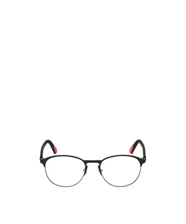 Moncler Oval Frame Eyeglasses - Bright Black