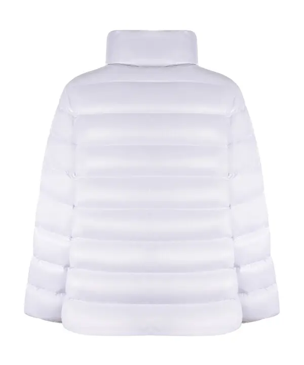 FAY Quilted Down Jacket With High Collar - White