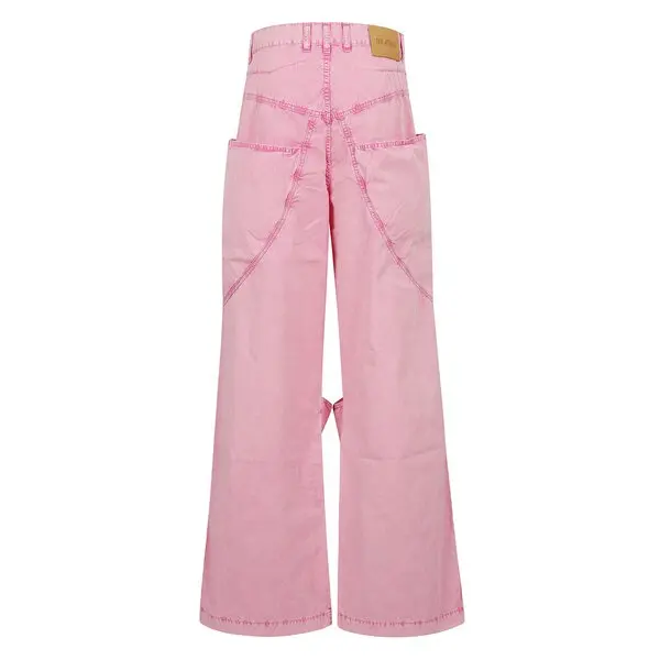 Attico Belt-loop Wide-leg Pants - Pink