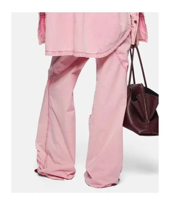 Attico Belt-loop Wide-leg Pants - Pink