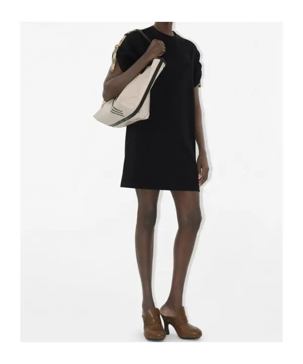 Burberry Logo Embroidered Crewneck T-shirt Dress