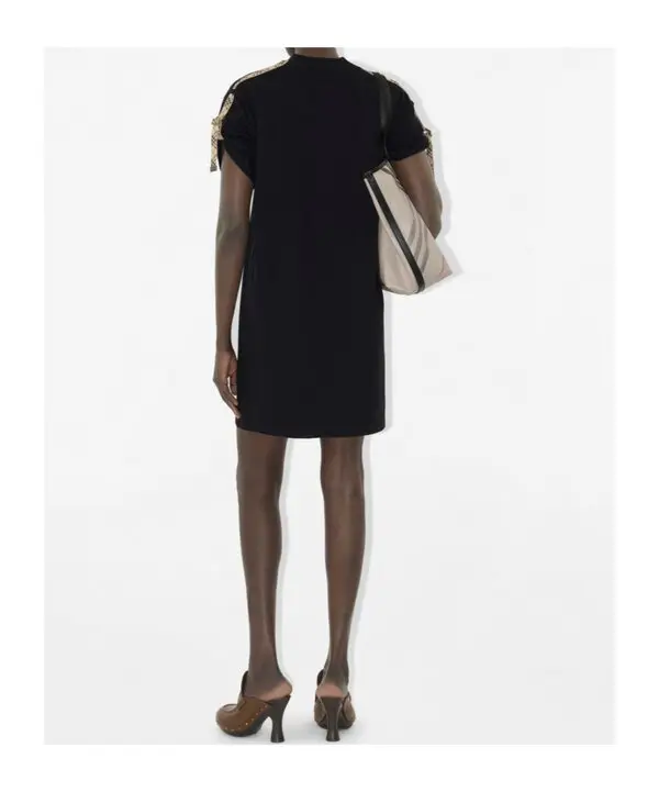 Burberry Logo Embroidered Crewneck T-shirt Dress
