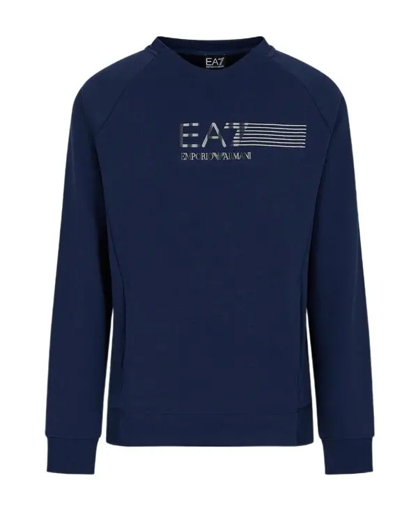 EA7 Logo Printed Crew Neck Sweater