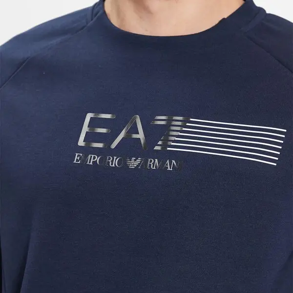 EA7 Logo Printed Crew Neck Sweater