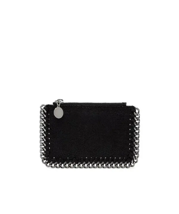 Stella McCartney Falabella Chain Embellished Cardholder - Black