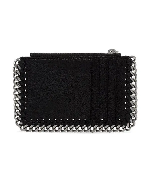 Stella McCartney Falabella Chain Embellished Cardholder - Black