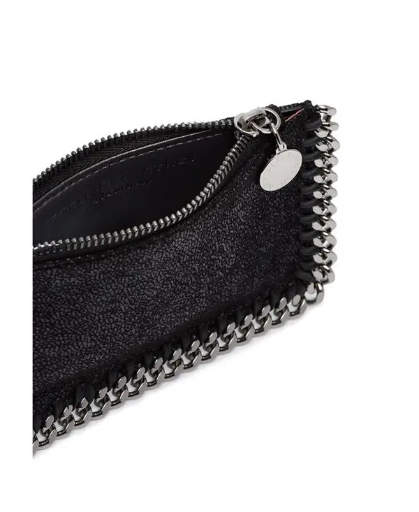 Stella McCartney Falabella Chain Embellished Cardholder - Black