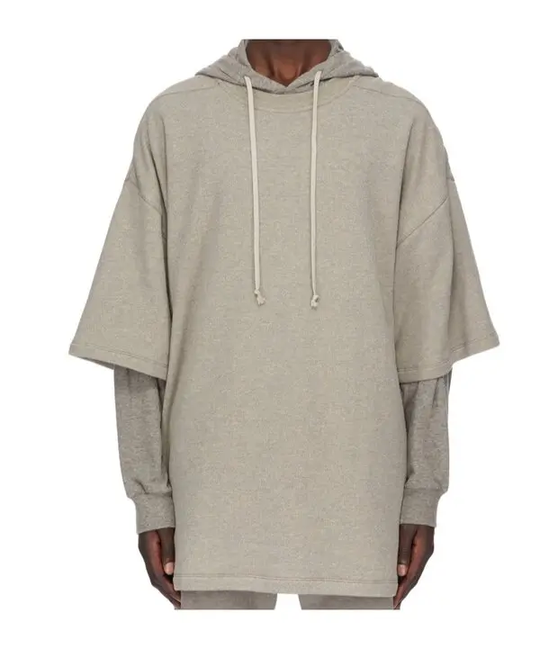 Rick Owens Layered Drawstring Hoodie