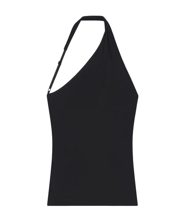 COURREGES Asymmetric Sleeveless Top - Black