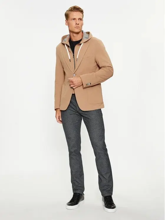 Hugo Boss Textured Slim Fit Trousers