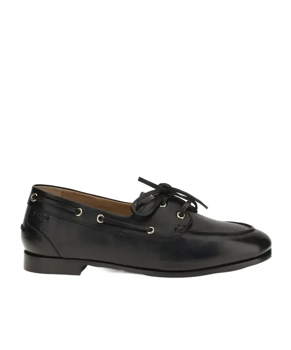 Bally Plume Boat-style Flat - Black
