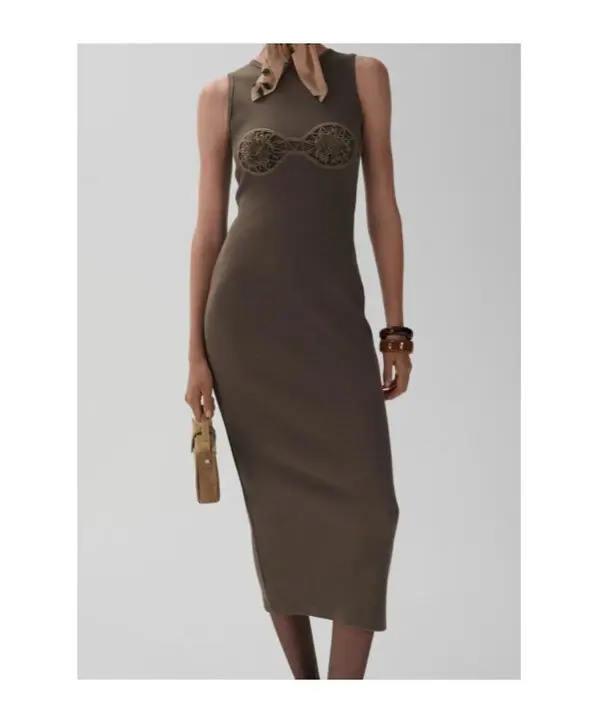 Magda Butrym Sleeveless Round Neck Dress