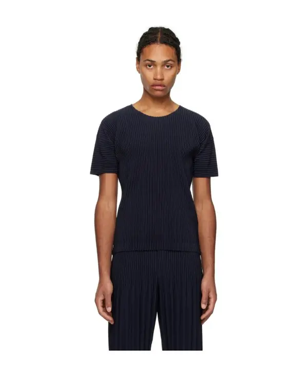 Issey Miyake Fully-pleated Plissé T-shirt - Black