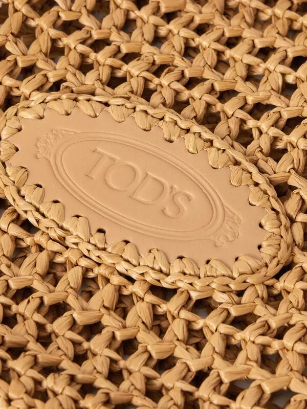 TOD'S Woven Tote Bag With Logo Detail