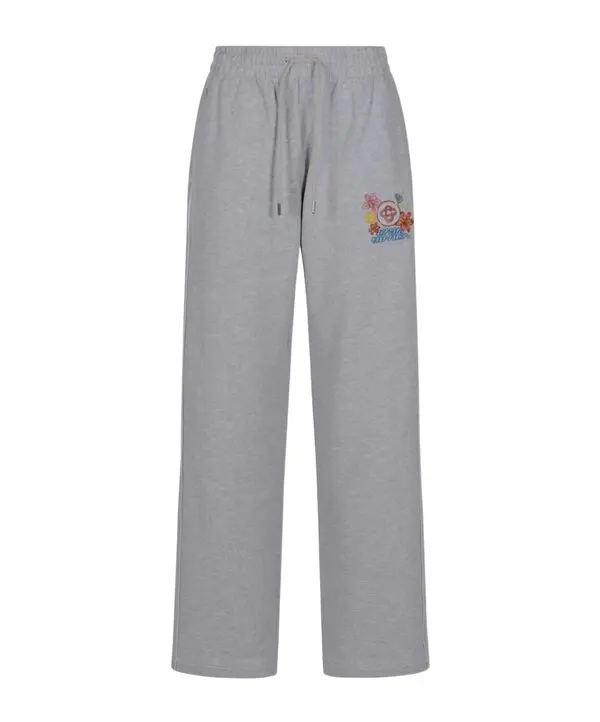 Casablanca Embroidered Cropped Sweatpants - Gray