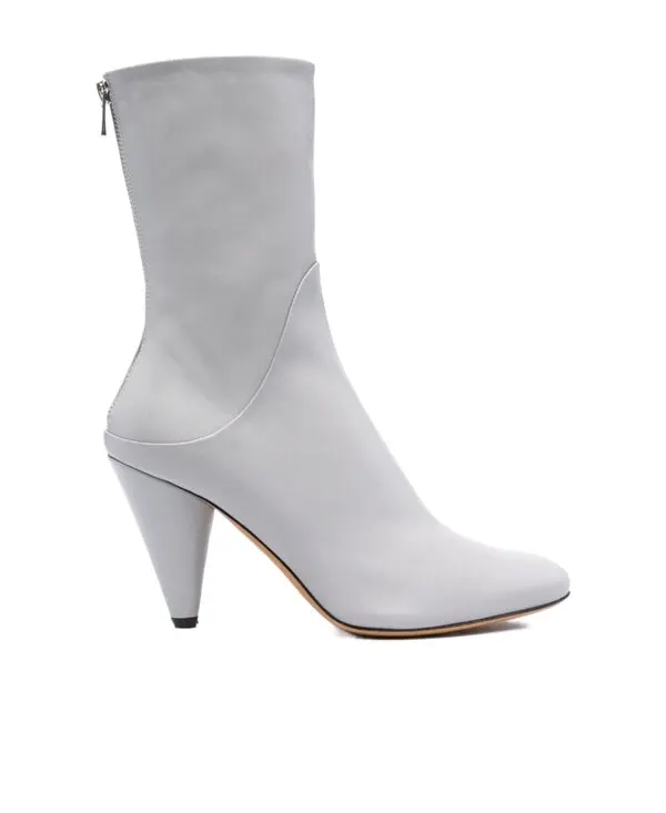 Proenza Schouler Cone 95mm Leather Boots - Gray