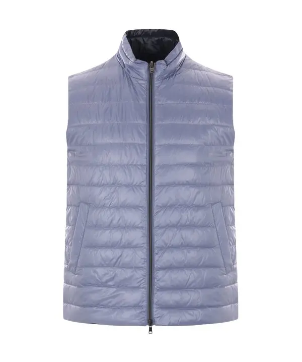 Herno Quilted Reversible Down Gilet - Blue