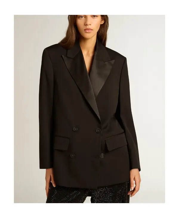 GOLDEN GOOSE Peak Lapel Double-breasted Tailored Blazer