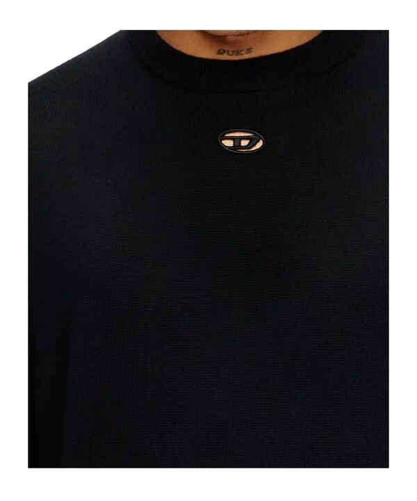 DIESEL® K-valiam Cut-out Logo Jumper - Black