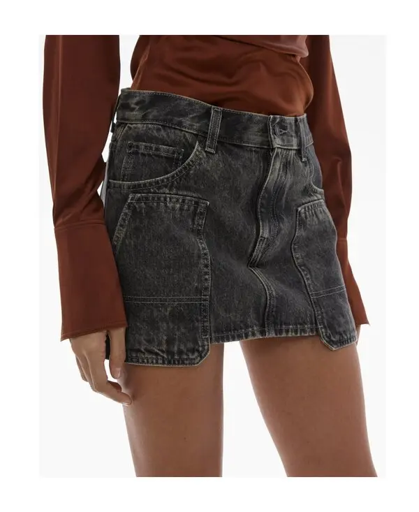 Helmut Lang Carpenter Denim Mini Skirt