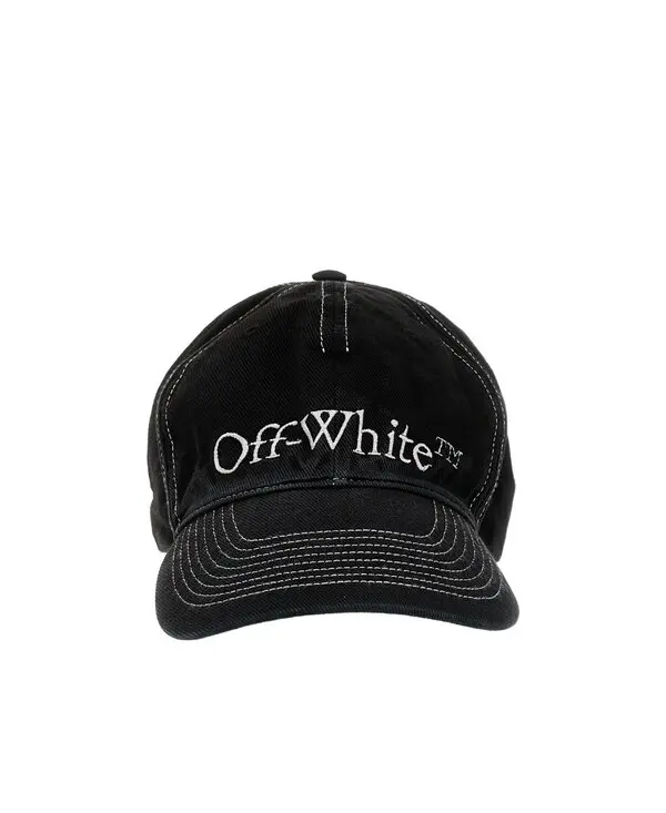 Off-White Baseball Cap With Logo Embroidery - Black