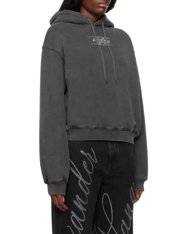 Alexander Wang Blade Logo Embossed Hoodie - Grey