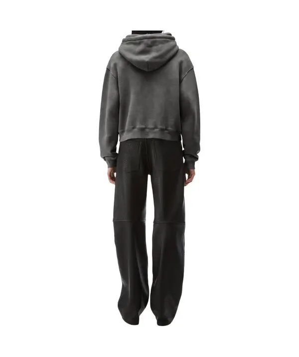 Alexander Wang Blade Logo Embossed Hoodie - Grey