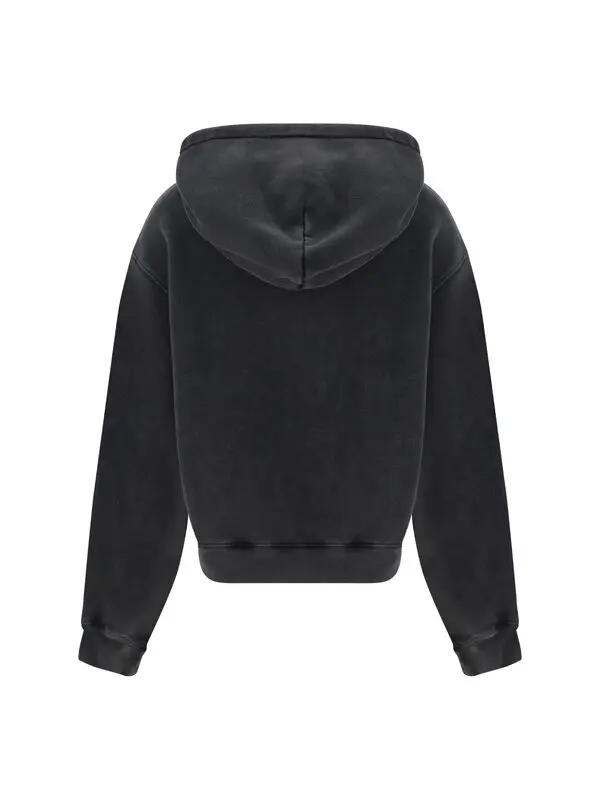 Alexander Wang Blade Logo Embossed Hoodie - Grey