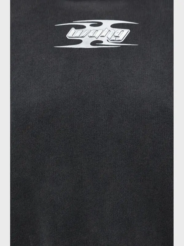 Alexander Wang Blade Logo Embossed Hoodie - Grey