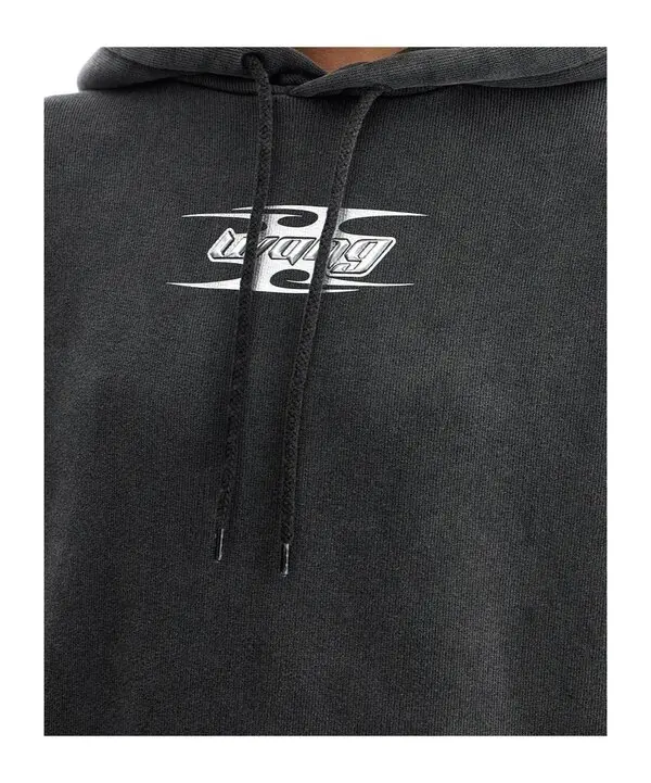 Alexander Wang Blade Logo Embossed Hoodie - Grey
