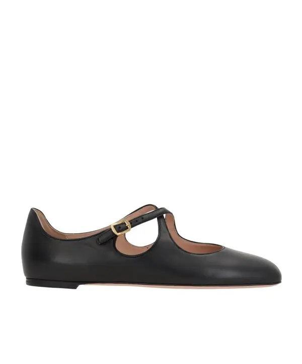 Bally Rina Square Toe Ballet Flats - Black