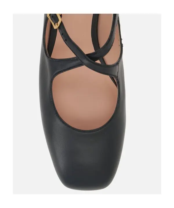 Bally Rina Square Toe Ballet Flats - Black