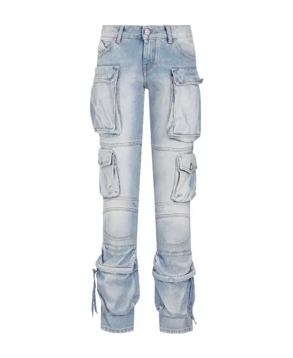 Attico Essie Cargo Jeans - Gray