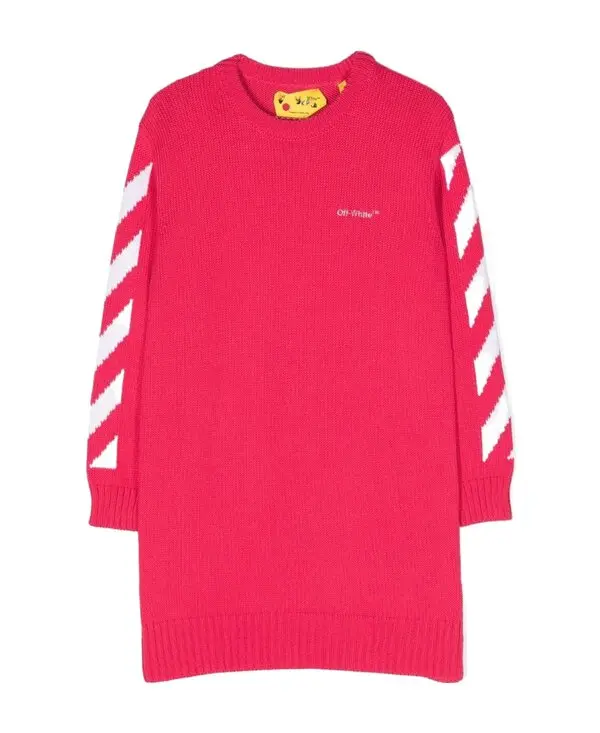 Off-White Arrows Print Long Sleeve T-shirt Dress
