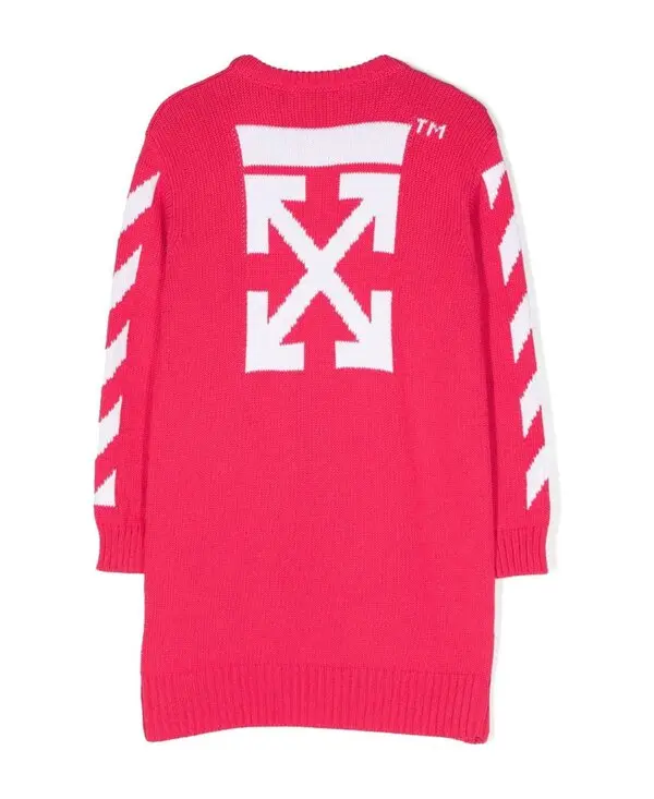 Off-White Arrows Print Long Sleeve T-shirt Dress