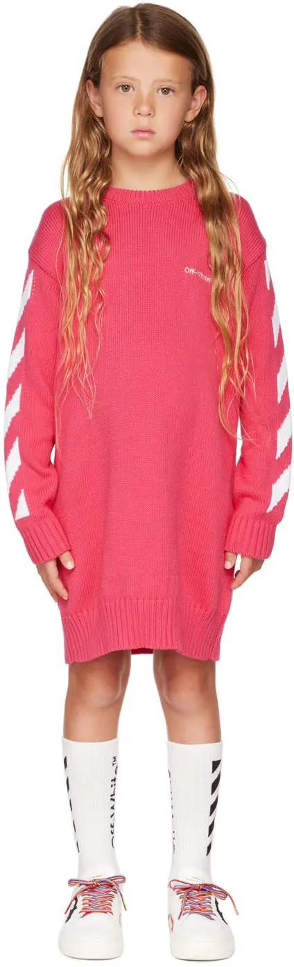 Off-White Arrows Print Long Sleeve T-shirt Dress