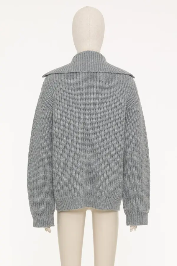 Valentino Garavani V-neck Long-sleeved Jumper - Gray
