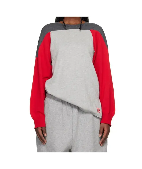 STEFAN COOKE Ribbed Intarsia Hem Sweater