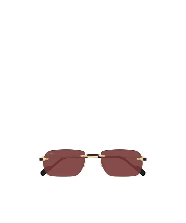 Cartier Rimless Sunglasses - Red