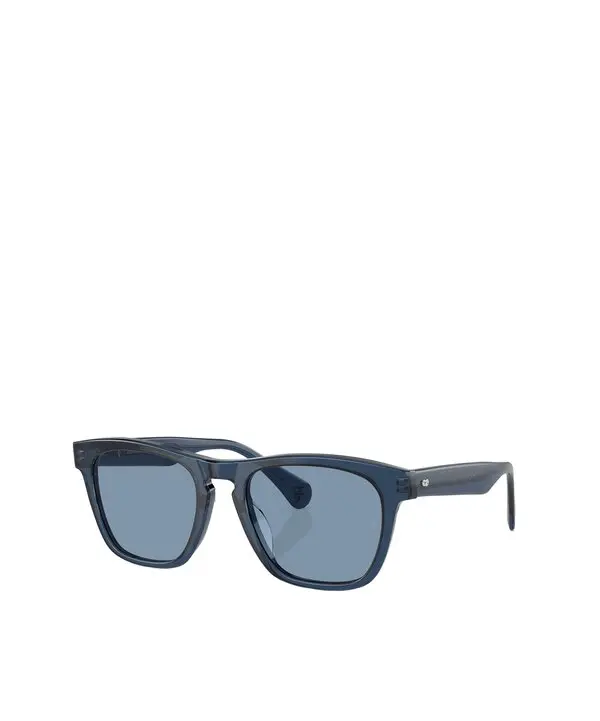 Oliver Spencer R-3 Square-frame Sunglasses - Blue Ash